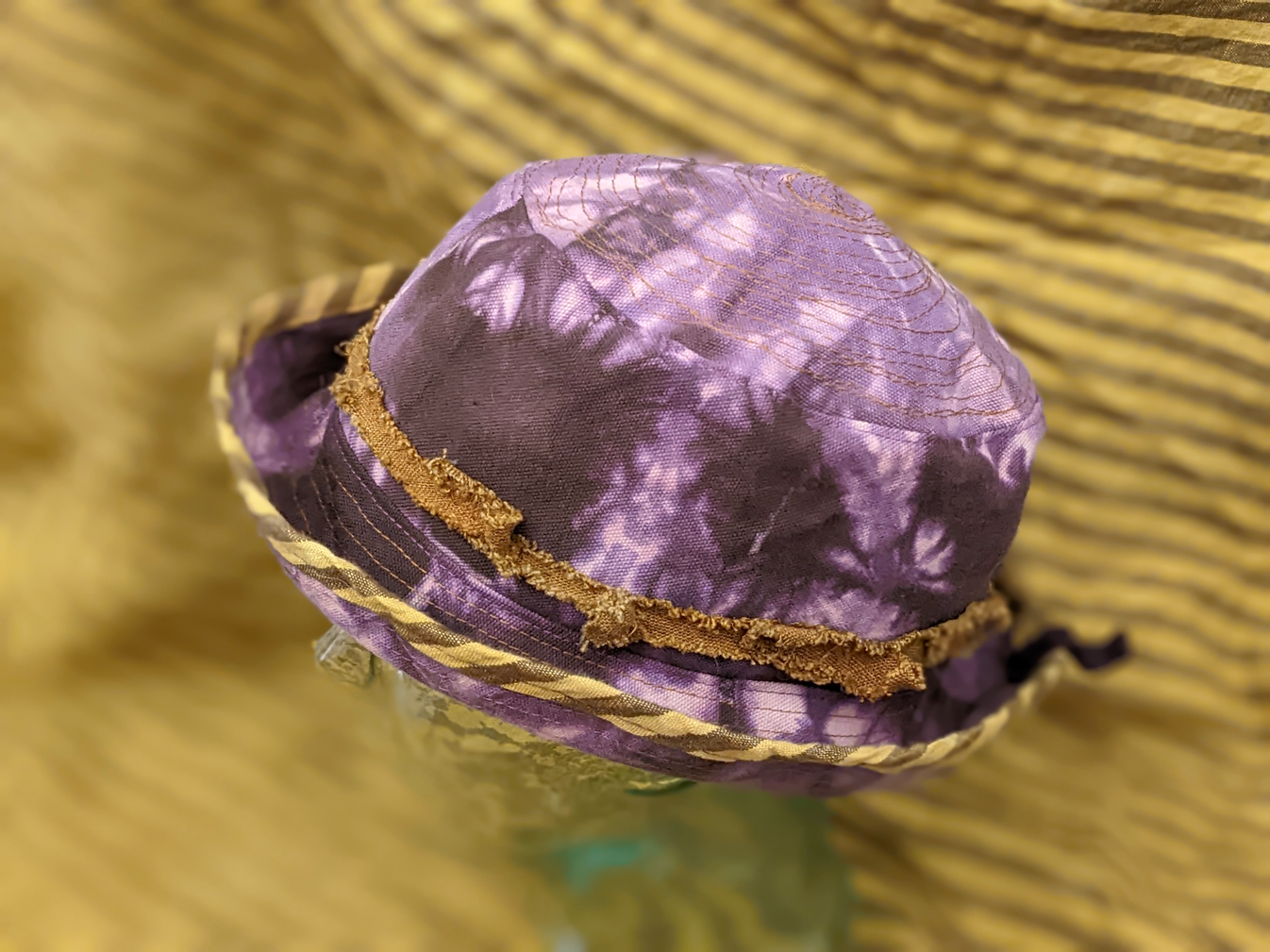 Plum + Mustard Bucket Hat, canvas – secret lentil