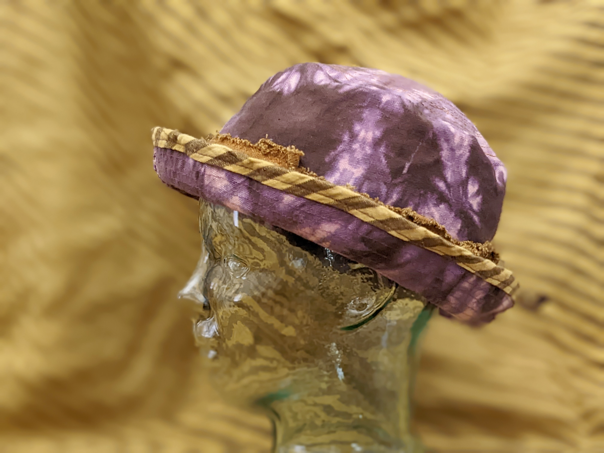 Plum + Mustard Bucket Hat, canvas – secret lentil